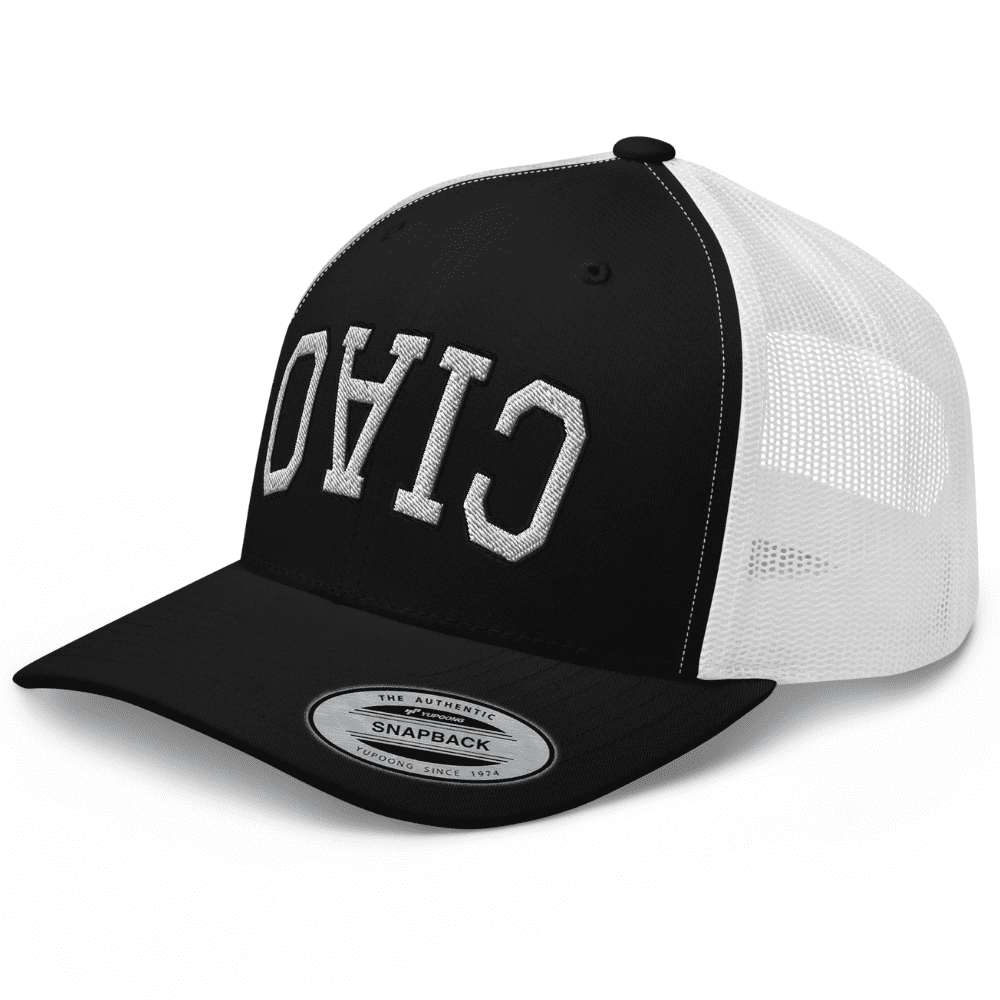 RIVEMUG NX Upside Down Ciao Trucker Hat Embroidered Curved Bill Mid ...