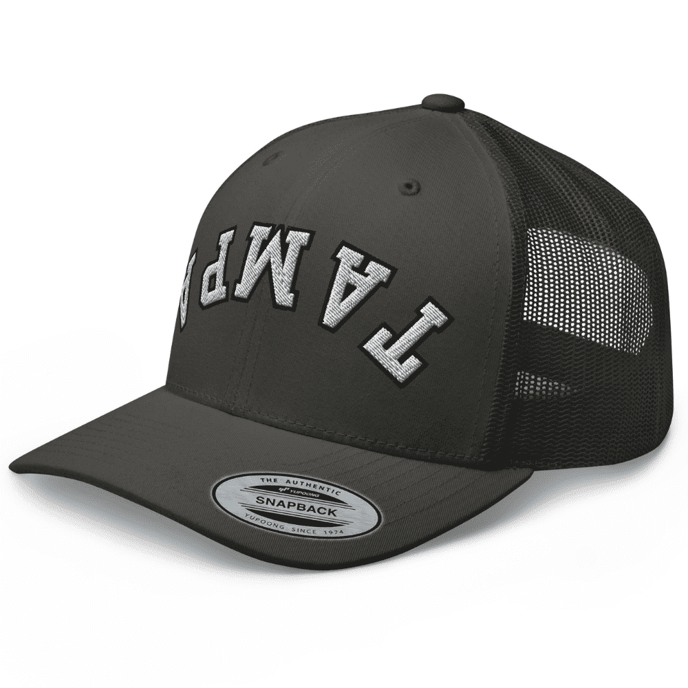 RIVEMUG NX Upside Down Tampa Embroidered Trucker Hat Curved Bill Mid ...