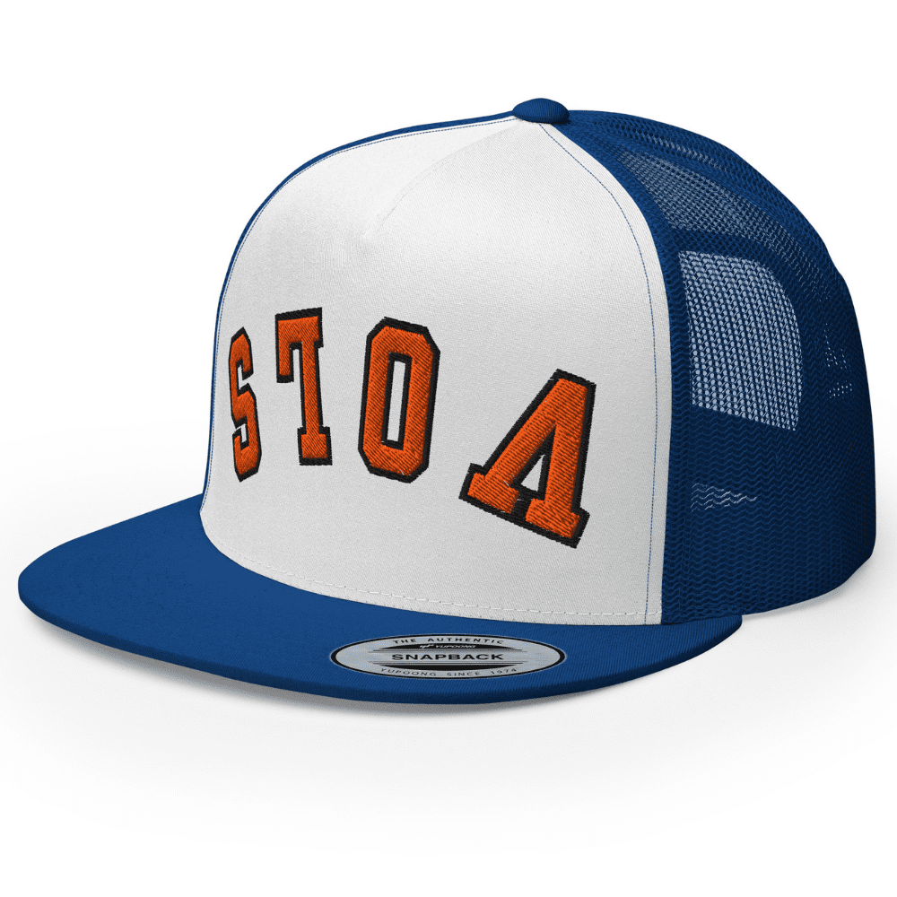 RIVEMUG NX Upside Down Vols Embroidered Flat Bill Trucker Hat High ...