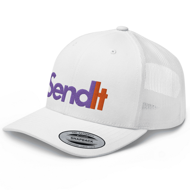 RIVEMUG Send It Trucker Hat Funny Golf Mid Crown Curved Bill Adjustable ...