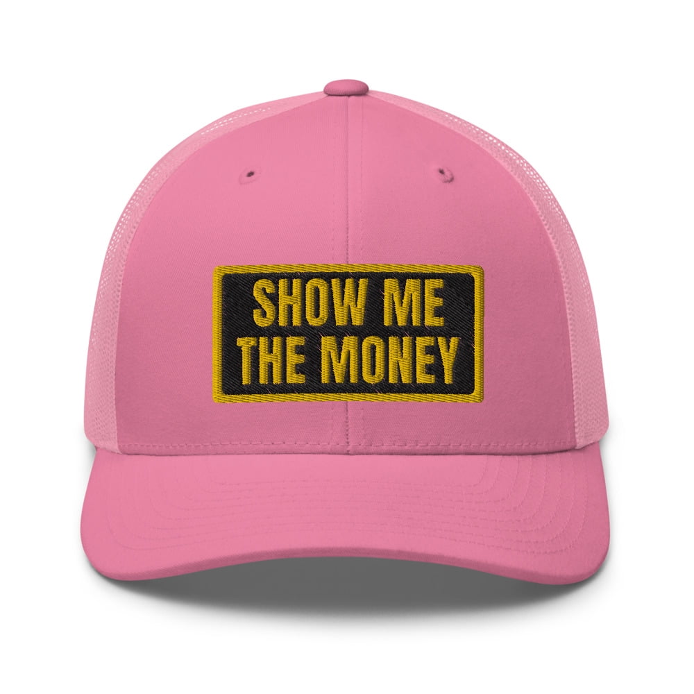 RIVEMUG Show Me The Money Curved Bill Trucker Hat MId Crown Adjustable ...