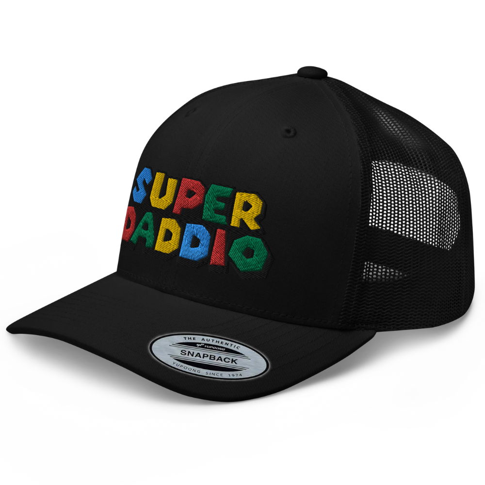RIVEMUG Super Daddio Premium Trucker Hat Mid Crown Curved Bill ...