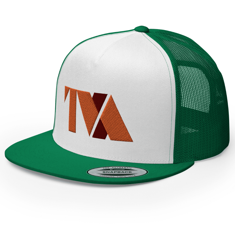 RIVEMUG TVA Flat Bill Trucker Hat High Crown Adjustable Loki Time ...