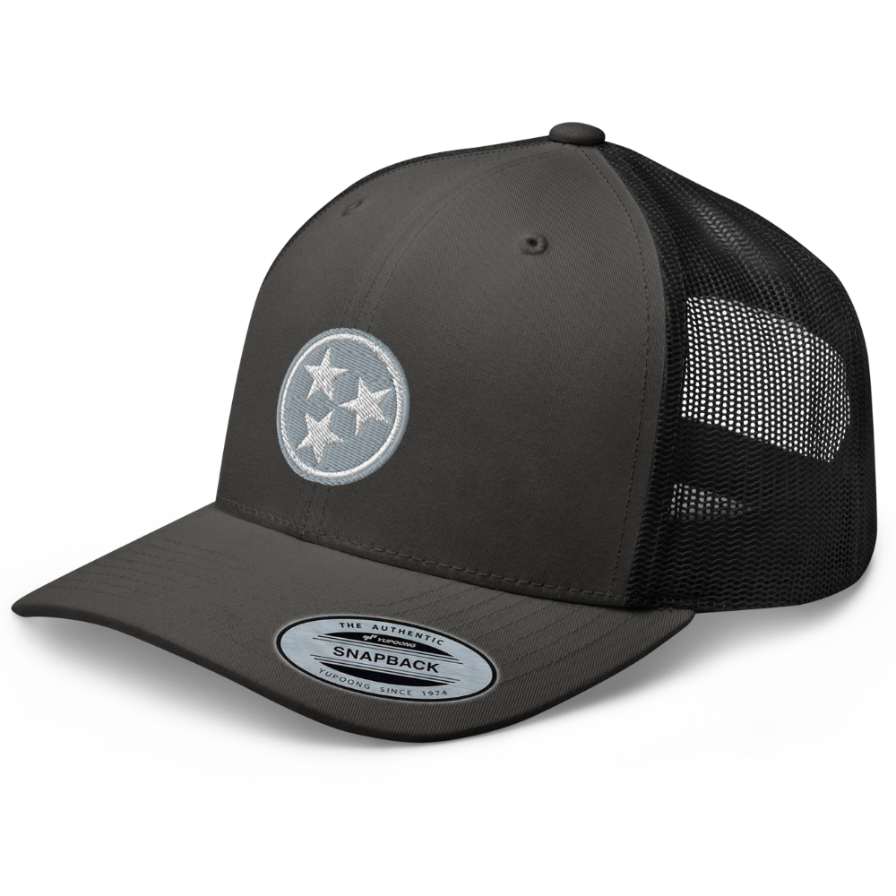 RIVEMUG Tennessee Platinum Trucker Hat Tri Star Embroidered Snapback ...