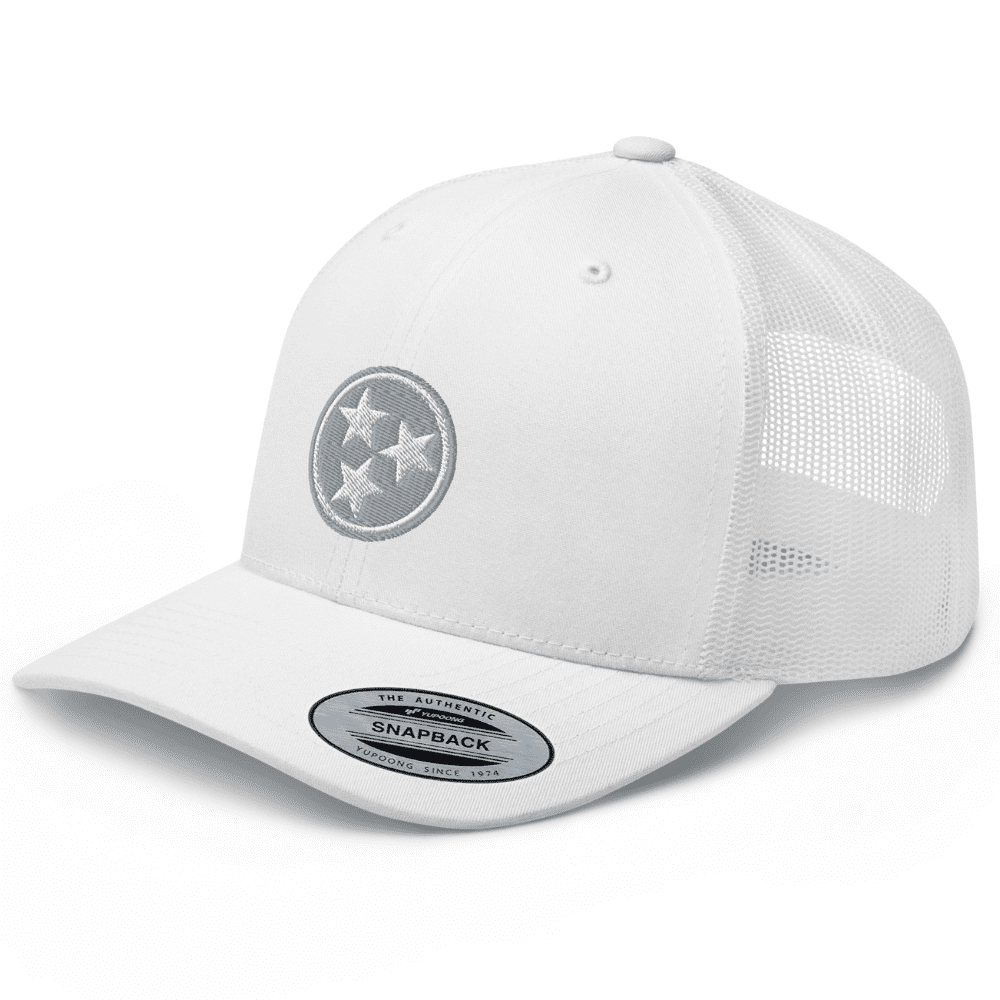 RIVEMUG Tennessee Platinum Trucker Hat Tri Star Embroidered Snapback ...