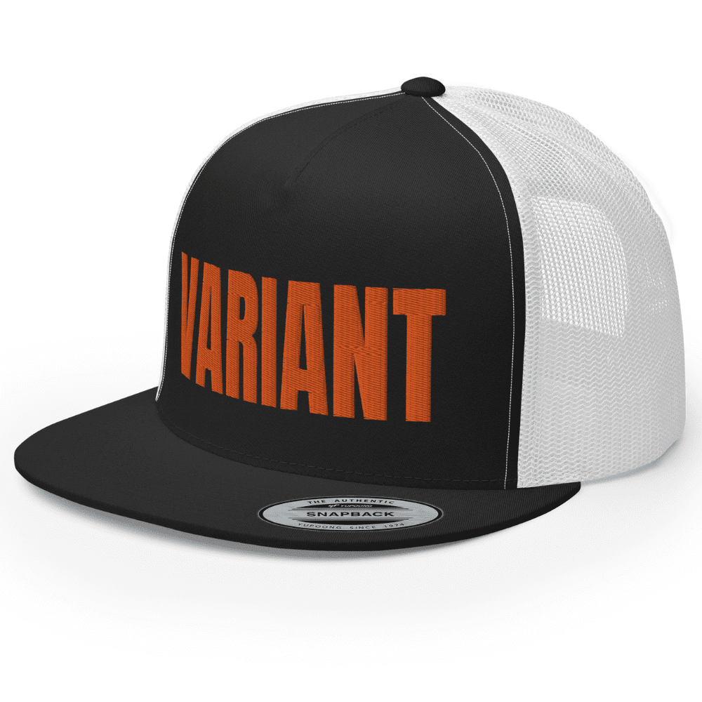 RIVEMUG Variant Flat Bill Trucker Hat High Crown Adjustable Loki TVA ...