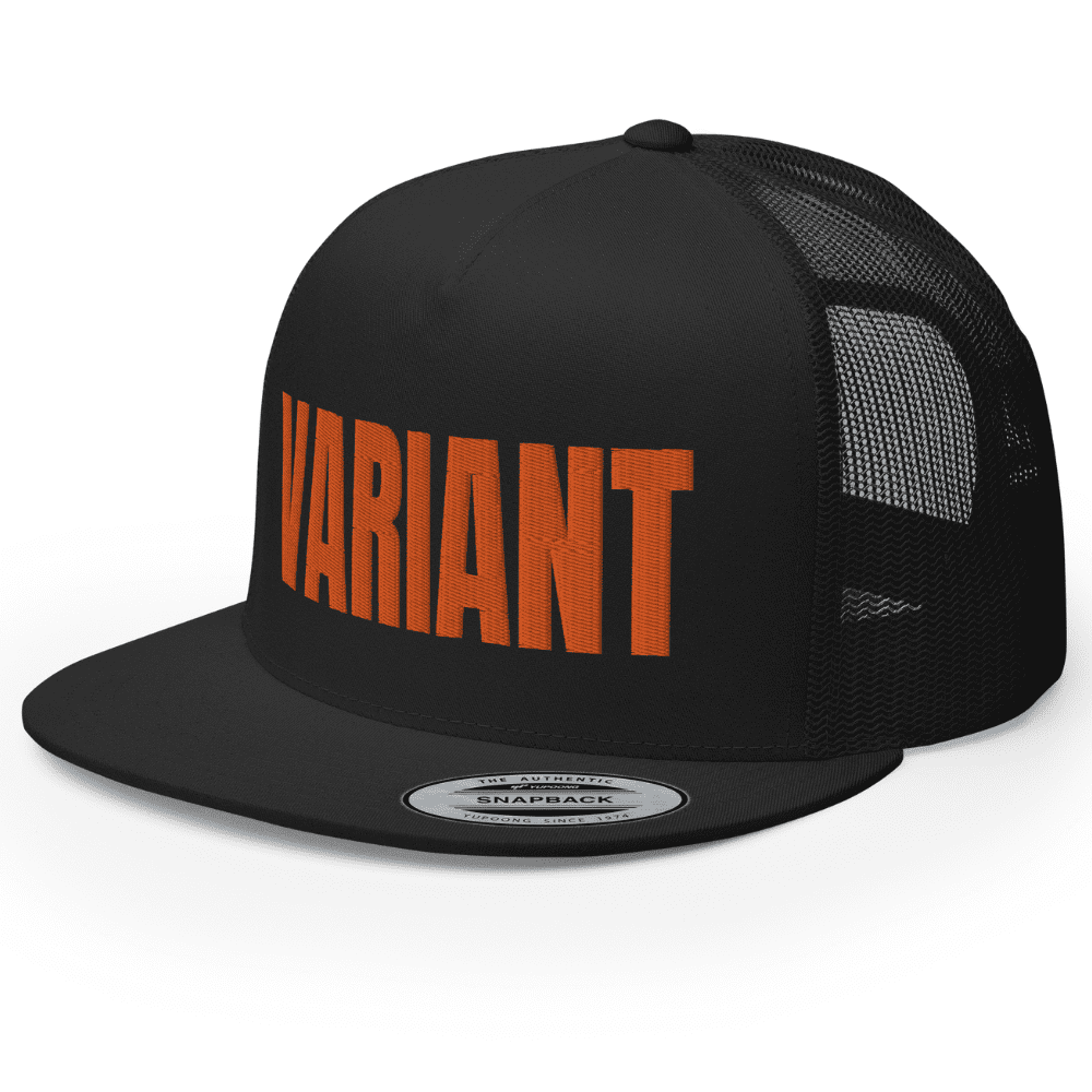 RIVEMUG Variant Flat Bill Trucker Hat High Crown Adjustable Loki TVA ...