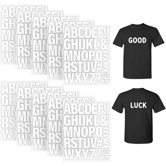 RIVEN - 10 Sheets 440 Pieces Iron On Letters For Clothing, 2 Inch Heat ...