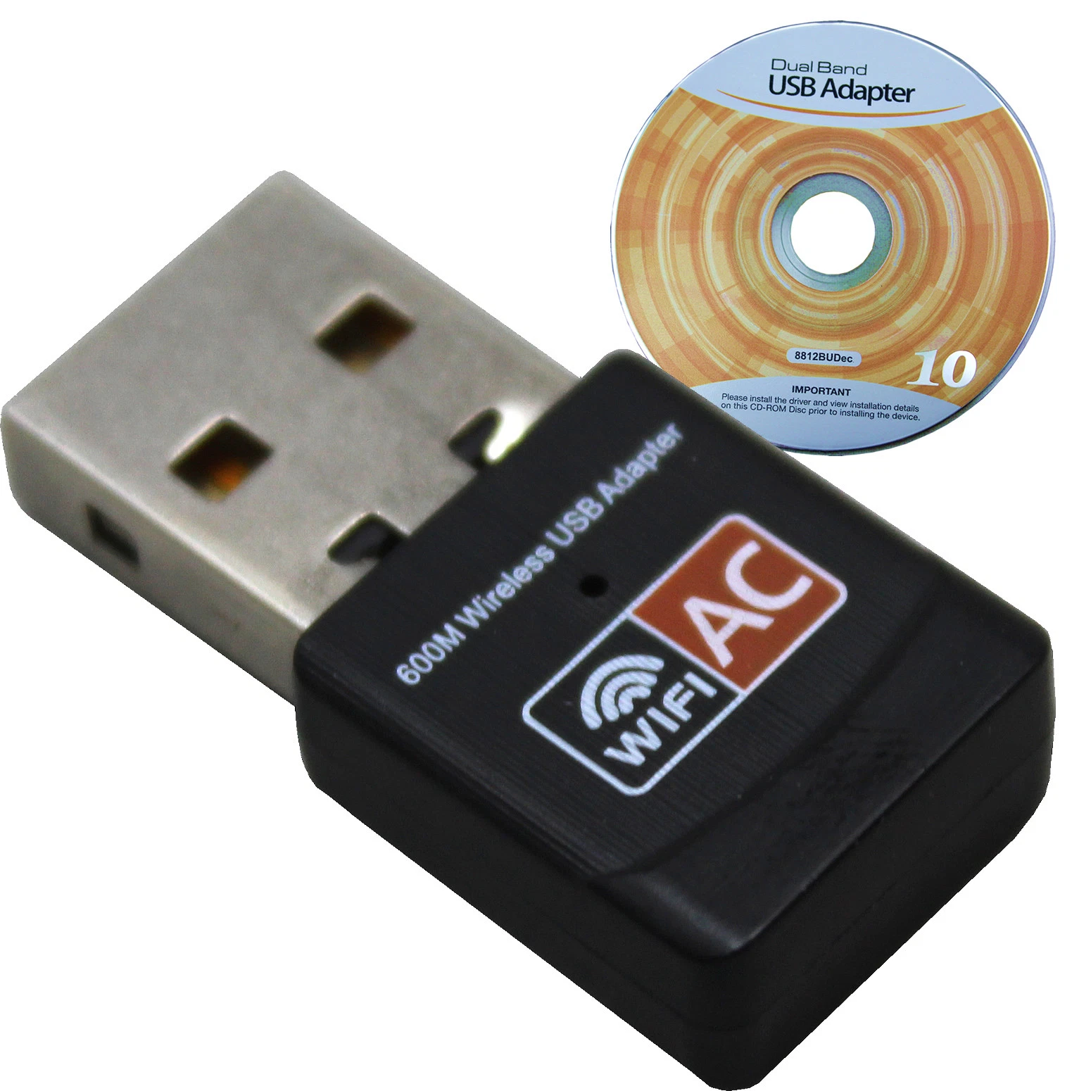 RIVEN- 600Mbps Dual Band 2.4Ghz 5Ghz Wifi Adapter Usb Wireless 802.11Ac ...