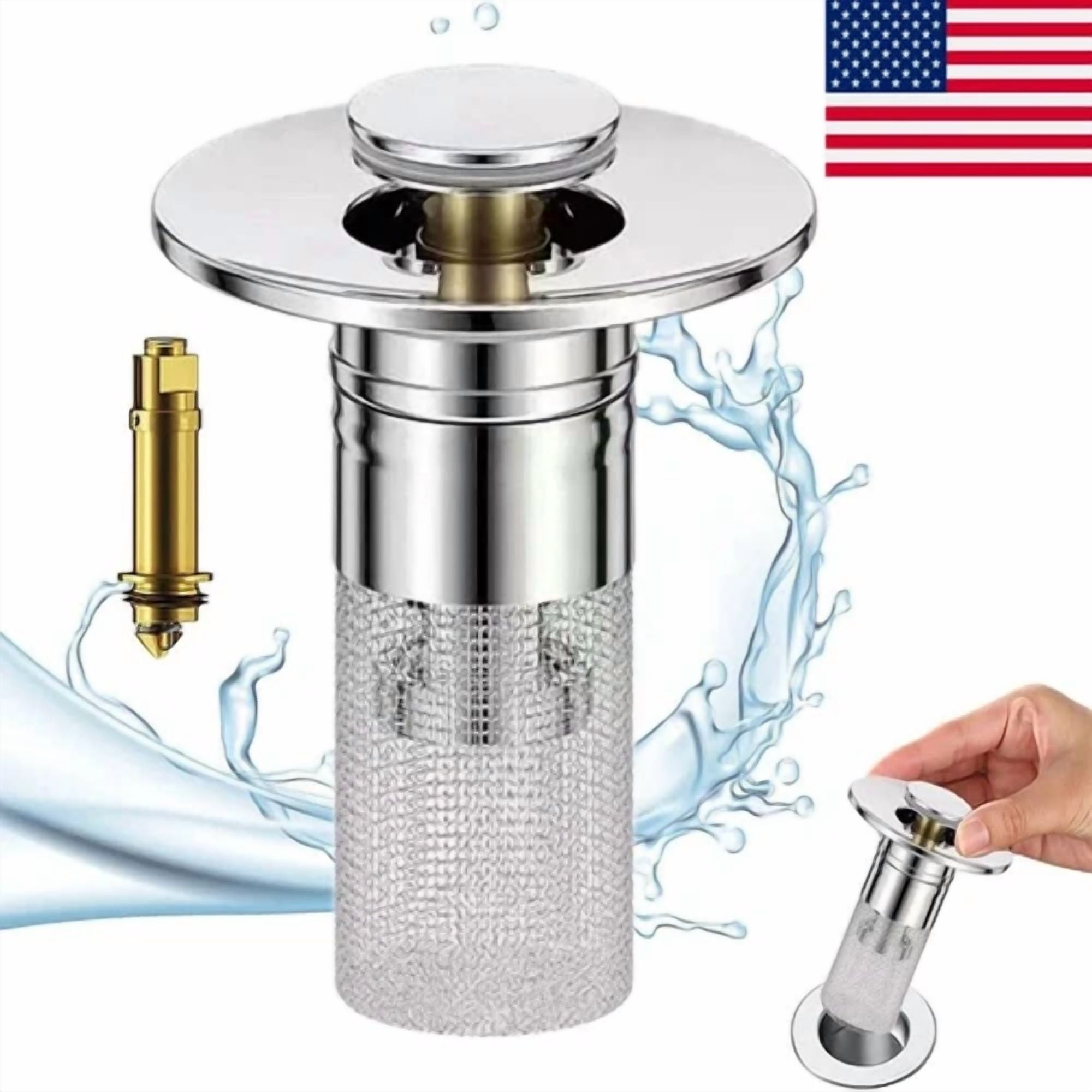 RIVEN- Bathroom Sink Plug Stopper Wash Basin Core Bounce Pop Up Drain ...