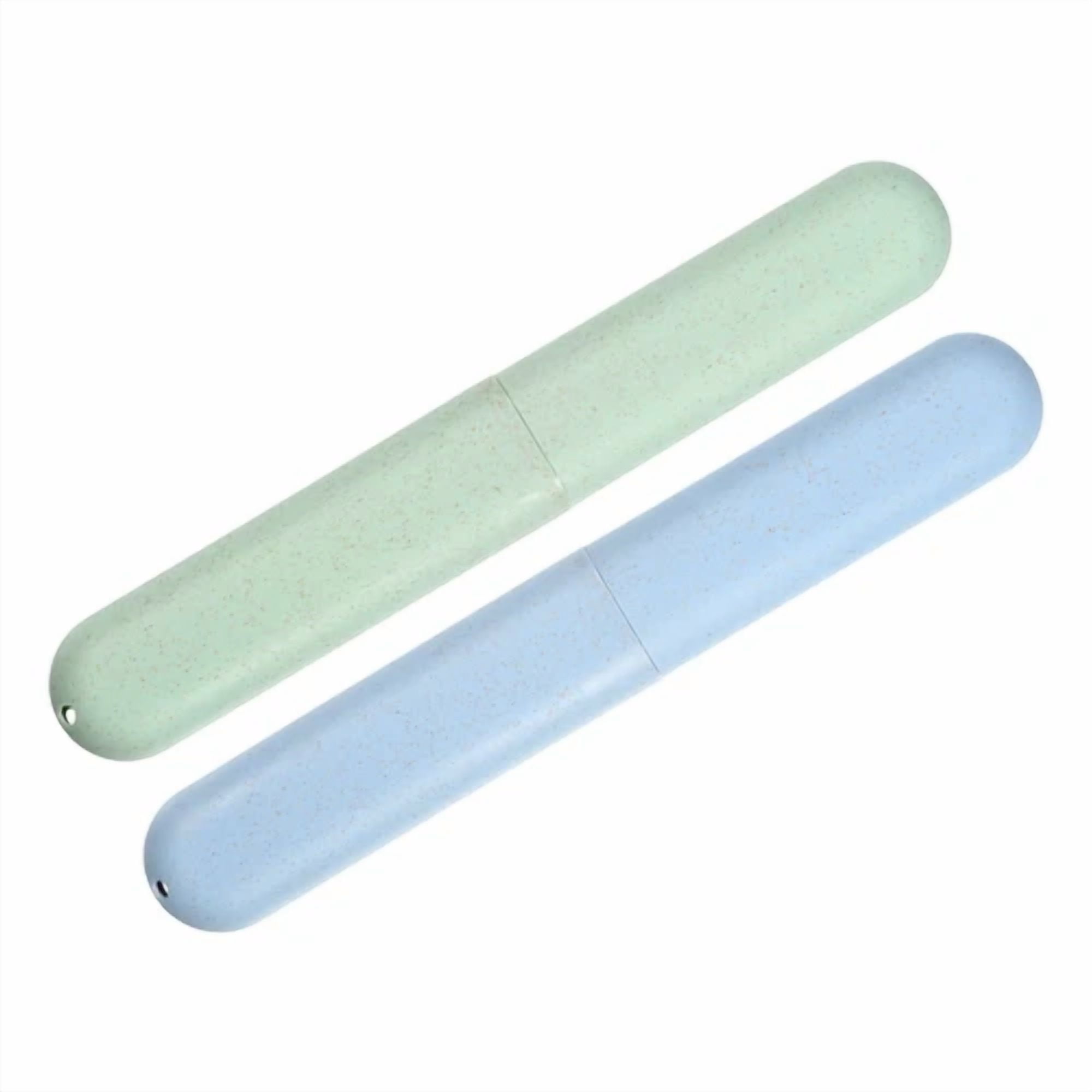 RIVEN- 2Pcs Toothbrush Holders Case For Travel Green Blue 8.07"X1.22"X0 ...