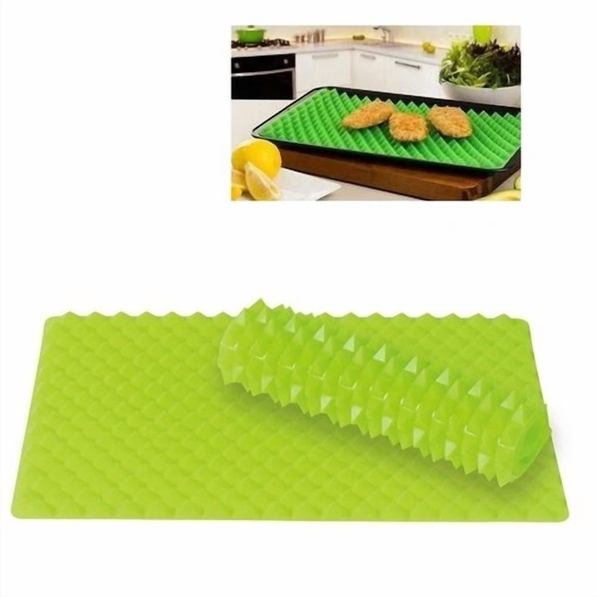 RIVEN- Healthy Chef Baking Mat - Pyramid Raised Silicone Baking Sheet ...