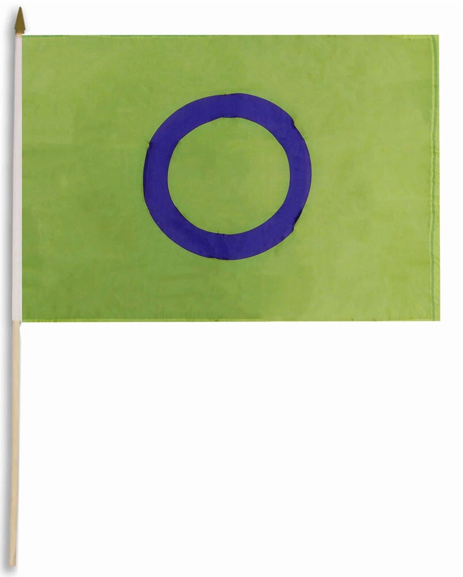 RIVEN- Intersex Pride Lgbtq 12X18 12"X18" Stick Flag 24" Wood Staff ...