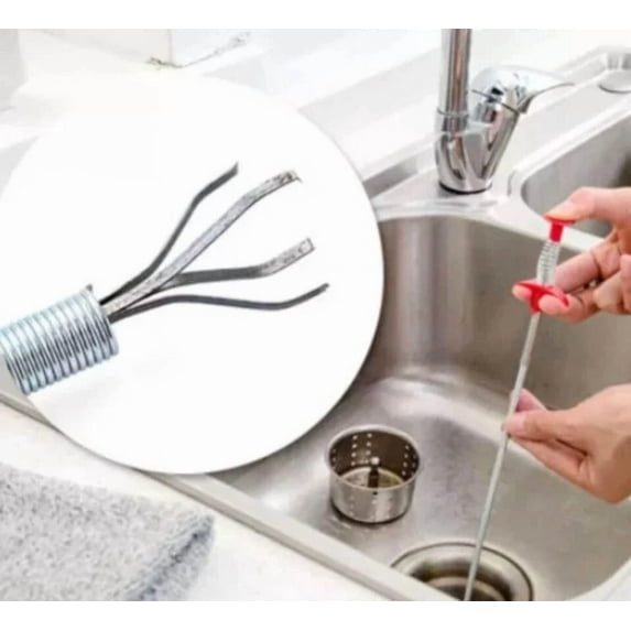 RIVEN- Kitchen Dredging Spring Tools Unclog Sink Drain Clog Remover ...