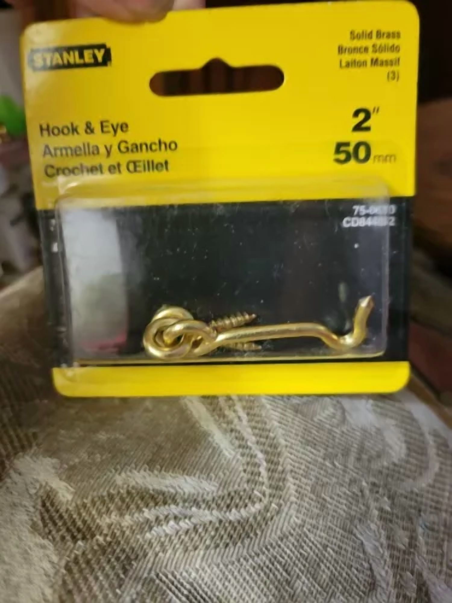RIVEN- Hook And Eye 2-1/2" Stanley Hooks + Eyes 75-0620 Brass Solid ...