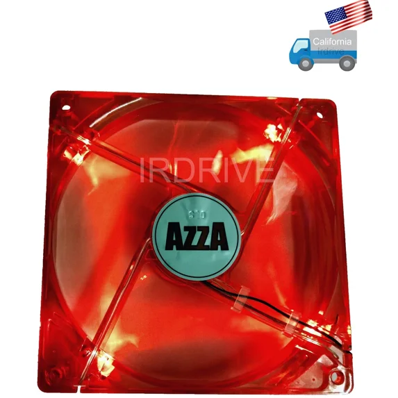 RIVEN- New Azza Silent 140Mm Quad Red Led Gaming Pc System Tower Case 4 ...