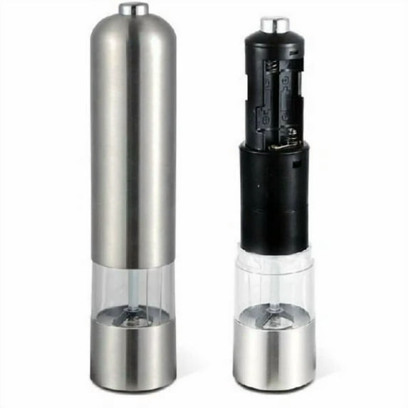 RIVEN- New Electric Spice Salt Pepper Mill Grinder Stainless Steel ...