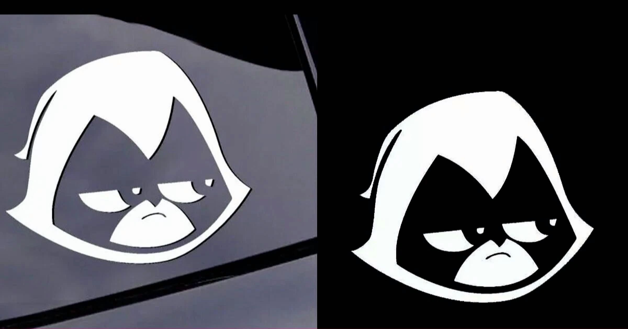 RIVEN- Raven Teen Titans Go! 2 Pk White Vinyl Decals Car Truck Windows ...