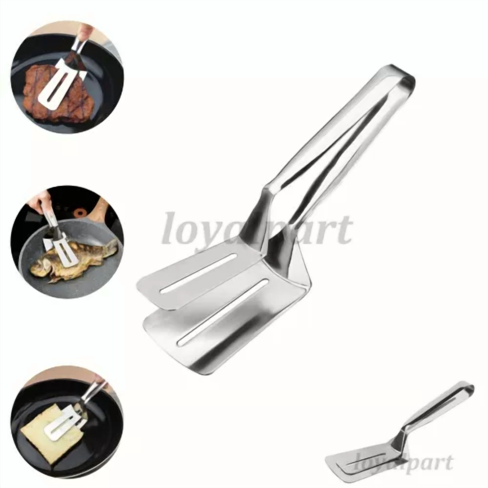 RIVEN- Tongs Steak Clamp Kitchen Stainless Steel Tool Food Clip Bread ...