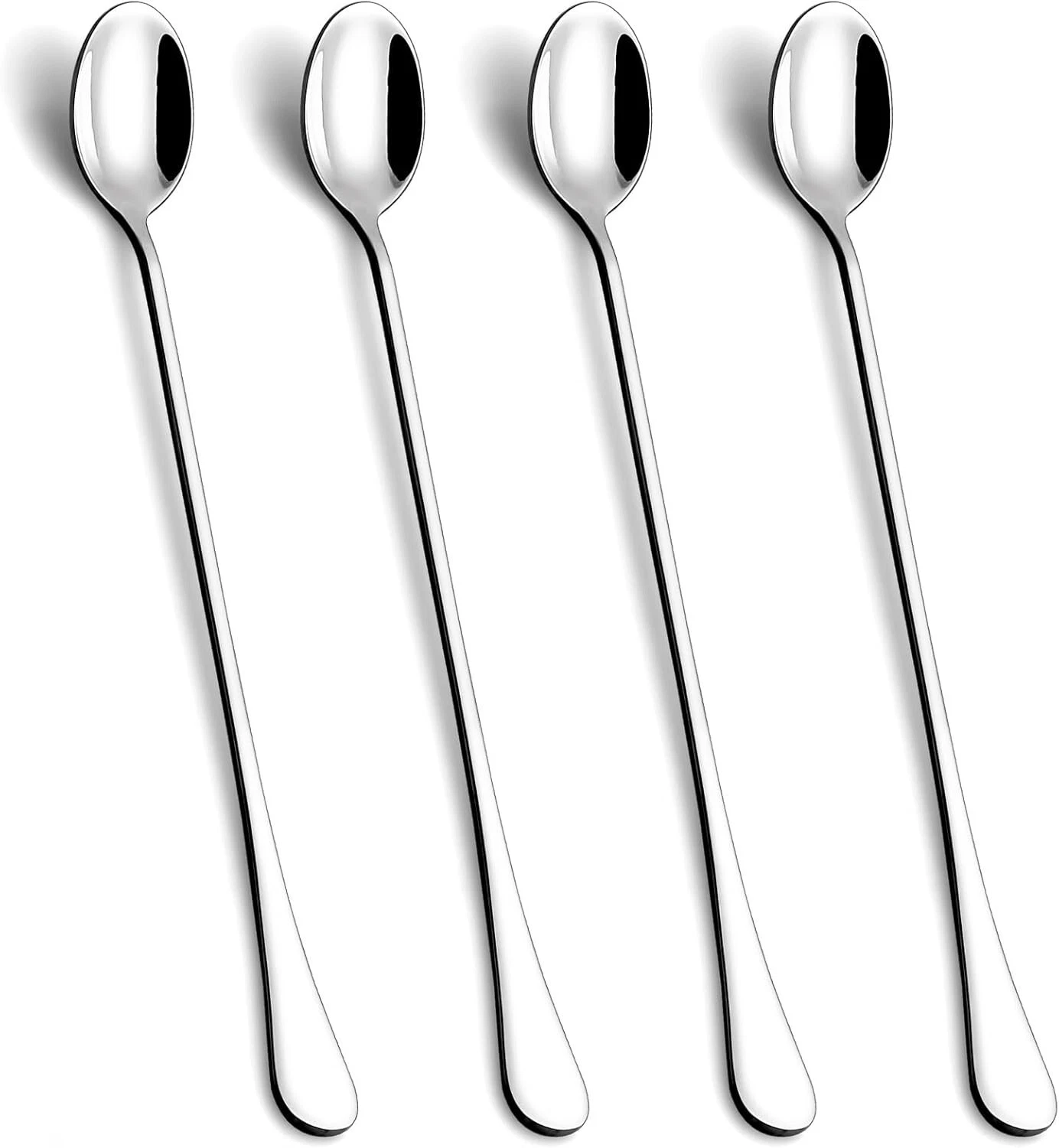 RIVEN- 9.5-Inch Long Handle Spoon, Ice Tea Spoons, Ice Cream Spoon ...