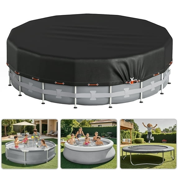 RIVERGRIT 33 Ft Round Pool Cover Above Ground, Swimming Pool Cover ...