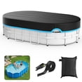Agricasst 7x10Ft Oval Pool Cover, 420D Solar Pool Covers for Above ...