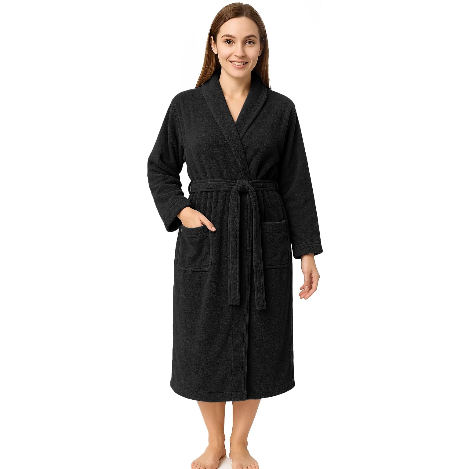 RIVERSIDE 100% Cotton Terry Bathrobe for Men & Women, Absorbent Spa ...