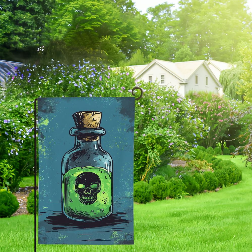 RIVERWILLOW Halloween Garden Flag,12x18 Inch Halloween Farmhouse Flag ...