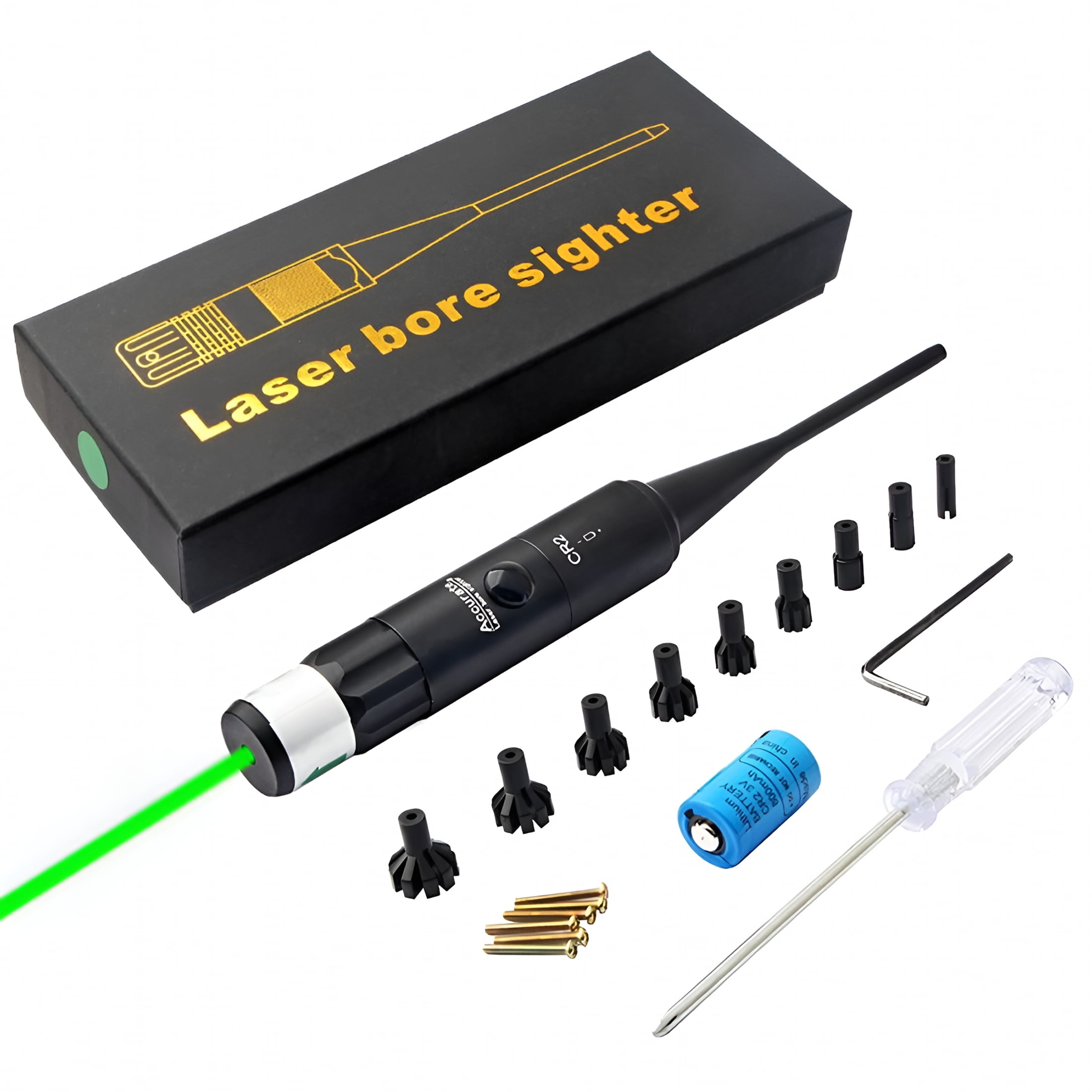 RIVONO Clearance Bore Sight Kit Green Sight BoreSighter with Big Button ...