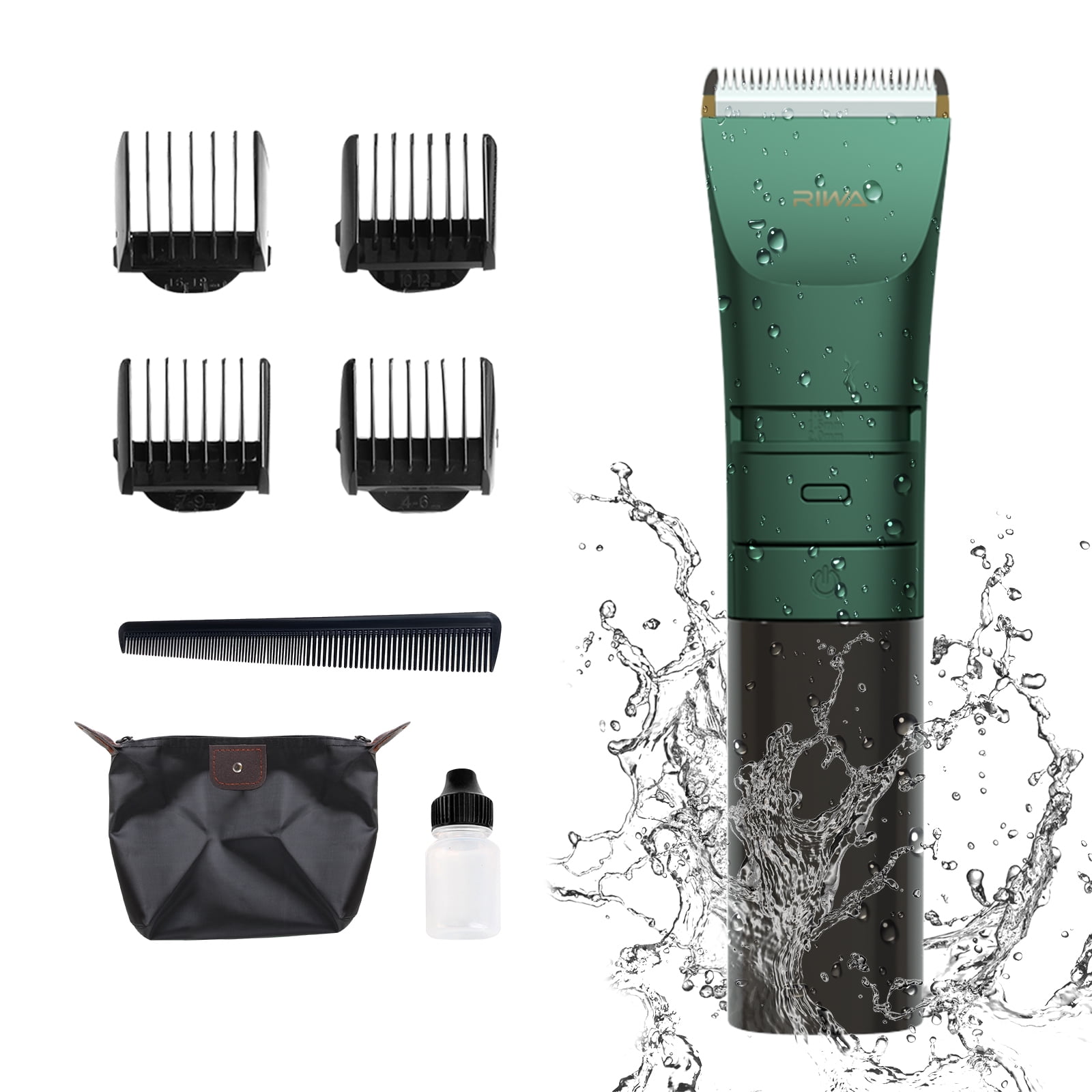 RIWA Hair Clipper for Men, Stubble Clippers, Cordless Beard Trimmer ...