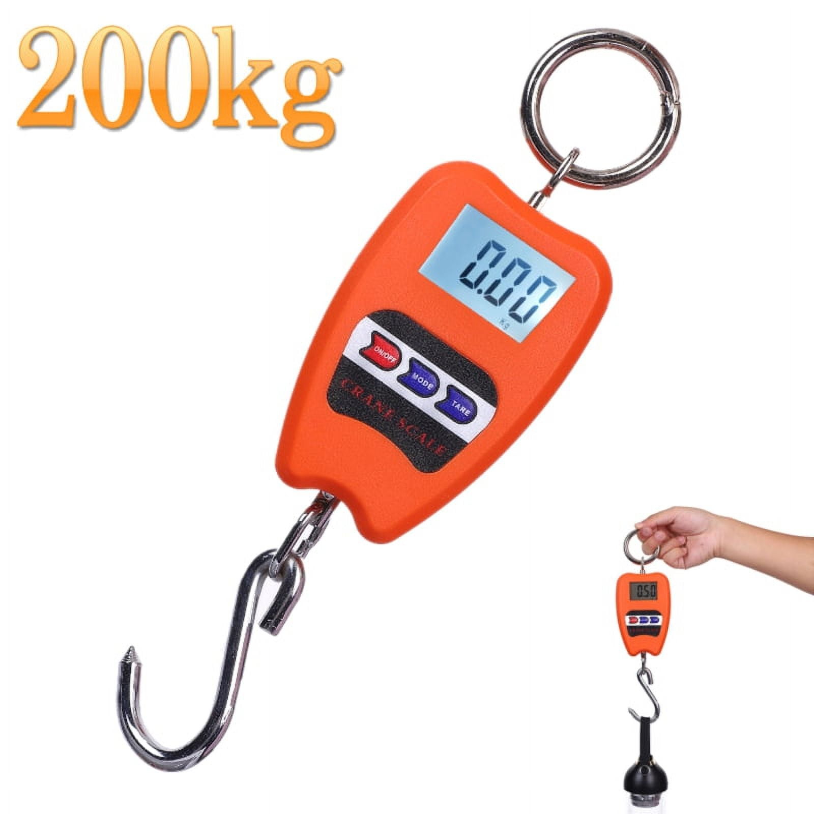RIWPKFH Digital Hanging Scale with Precision Sensor 200 kg / 441 lb ...