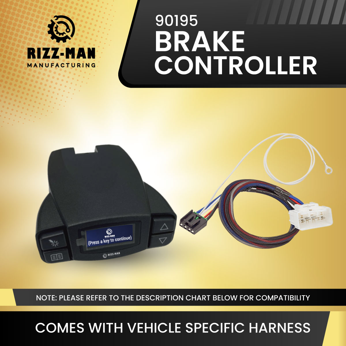 RIZZ-MAN 90195 Brake Controller, Compatible with 15-23 Toyota Tacoma ...