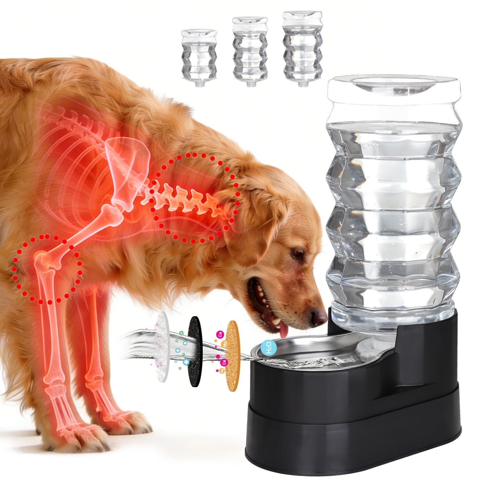RIZZARI 9L Raised Automatic Pet Waterer for Medium to Large Cats and ...