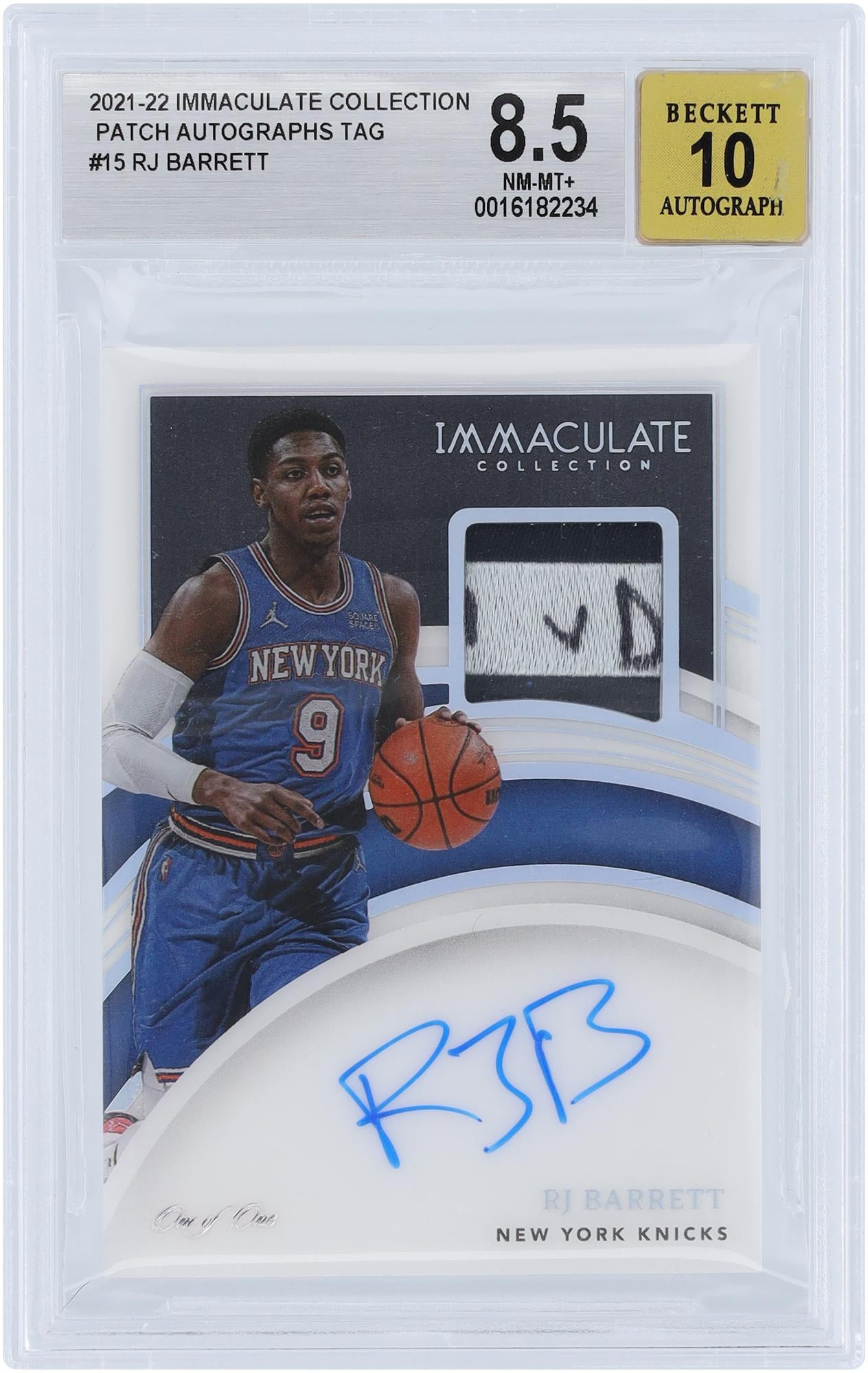 RJ Barrett New York Knicks Autographed 2021-22 Panini Immaculate ...