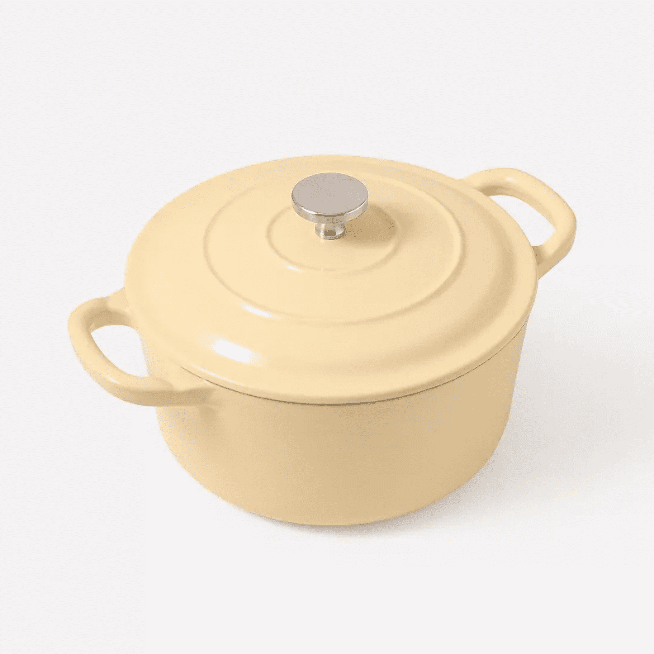 RJ Legend 1.4 Liter Cast Iron Pot, Enameled Pot with Handles[ Beige ...
