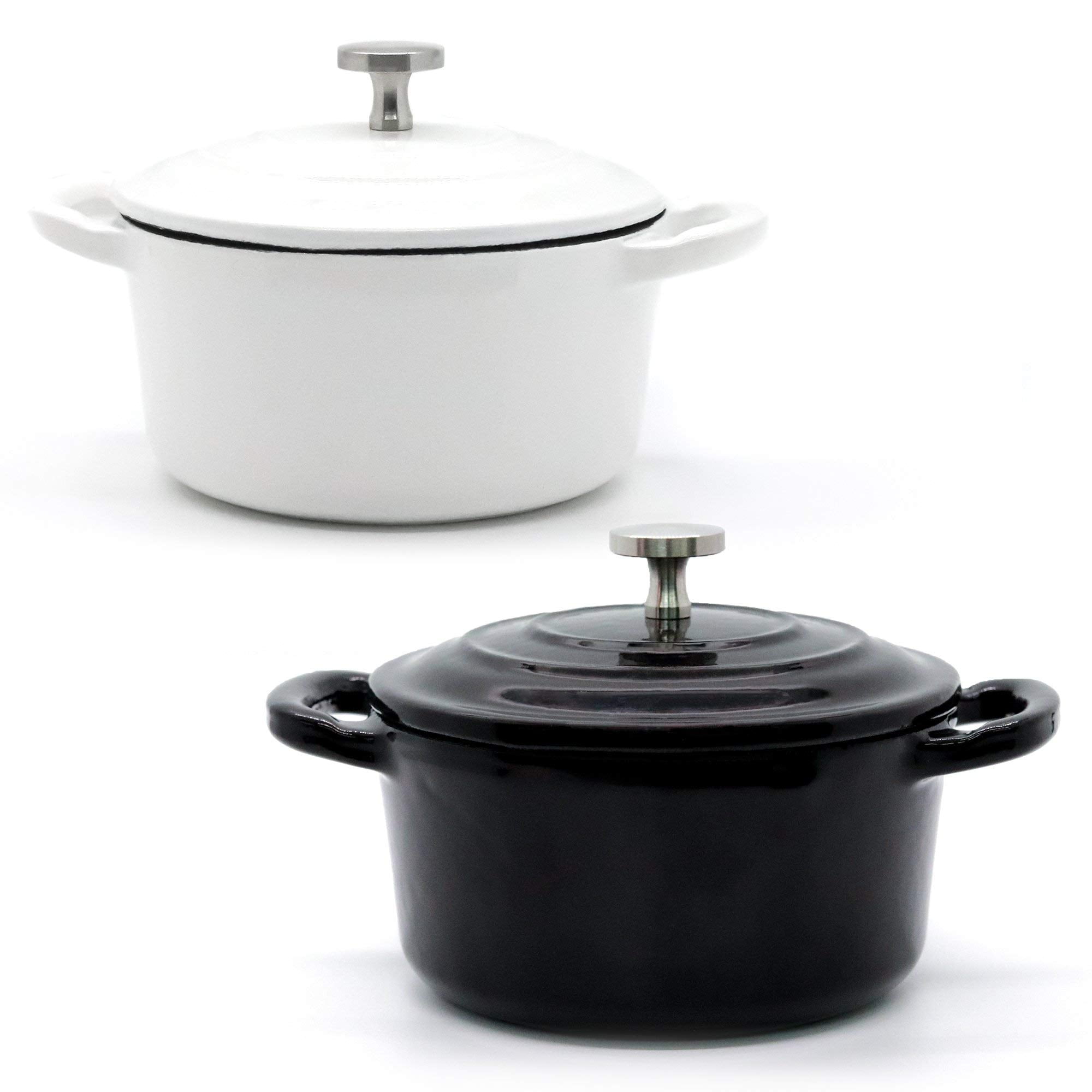 RJ Legend 8.5 Ounce Othello-Colored Cast Iron Pot, Enameled Cast Iron ...