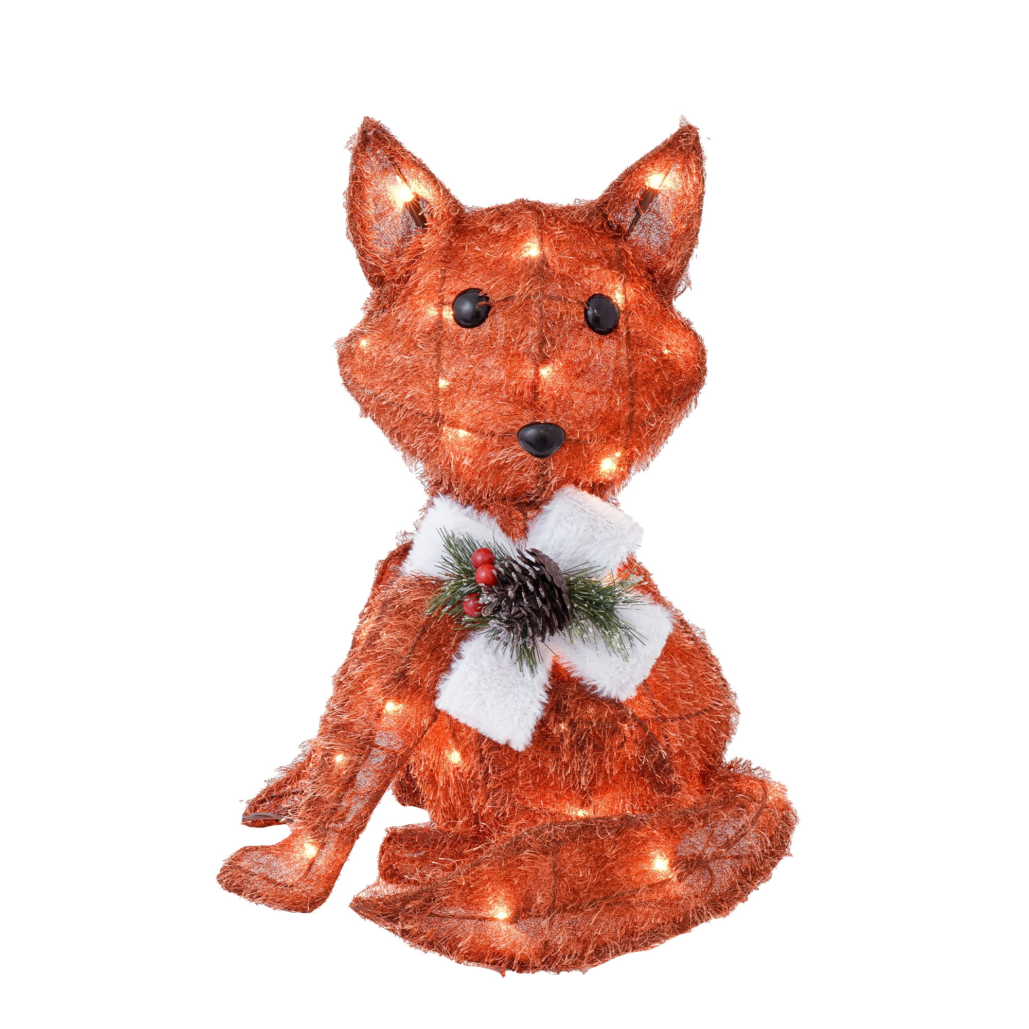 RJ Legend Christmas Decoration, Rattan Lighting - Orange Fuzzy Fox ...