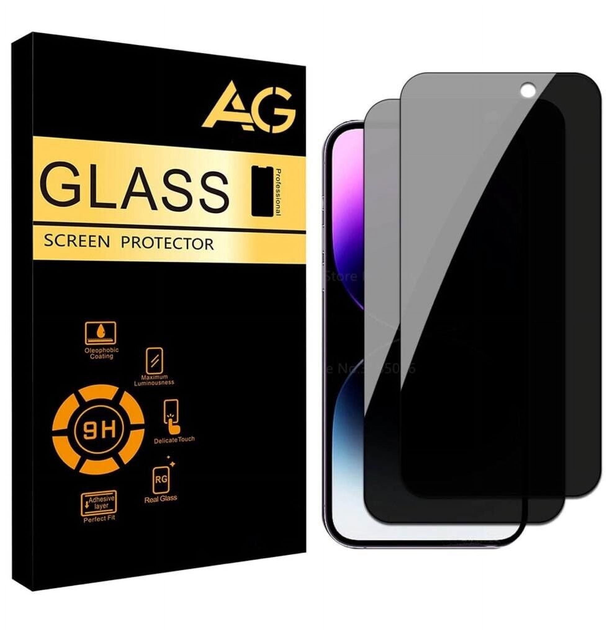 RJ-Merchs 2 Pack Privacy Screen Protector for iPhone 15 Pro - Tempered ...
