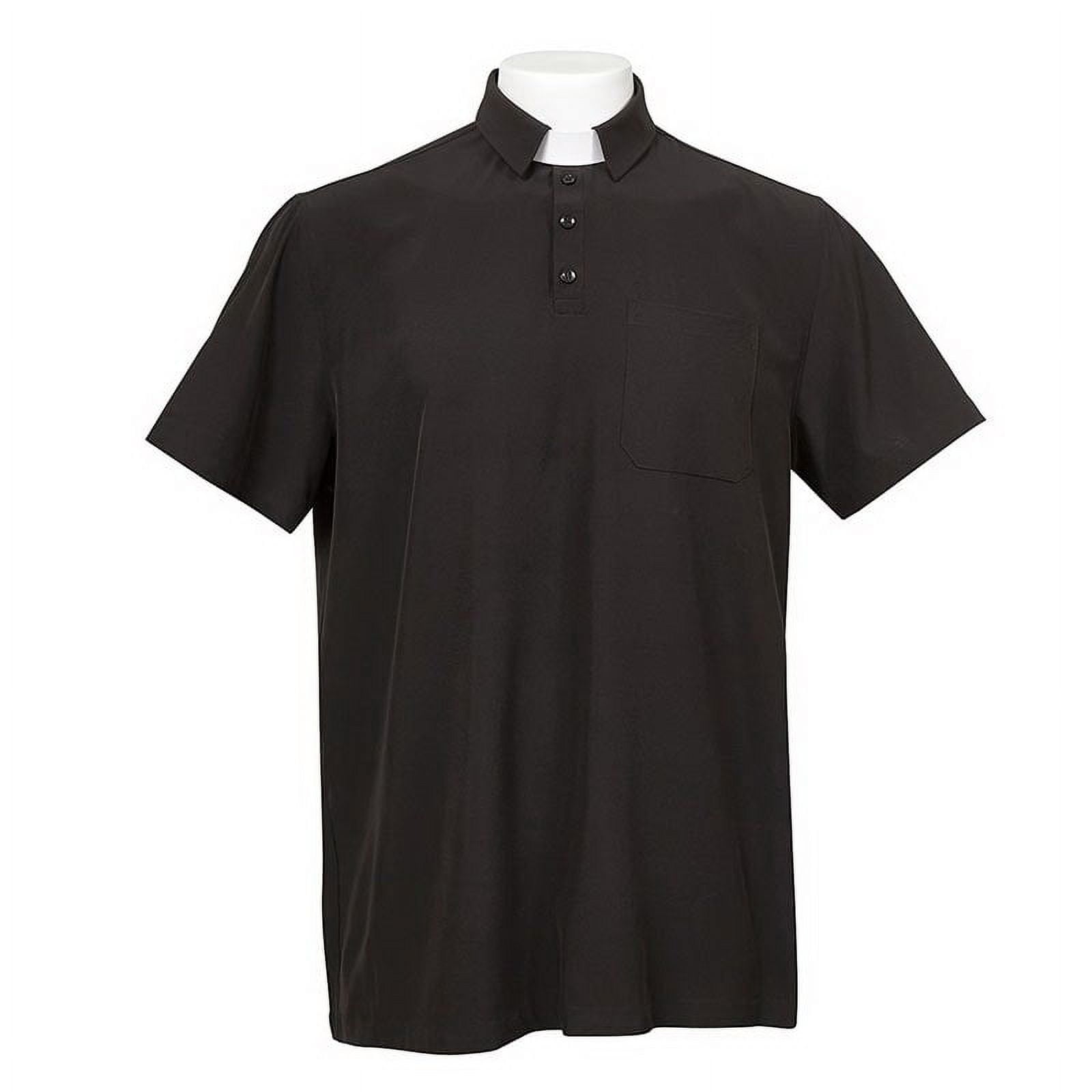 RJ Toomey J0125 Pure-Fit Polo Clergy Shirt Short Sleeve-15 - Walmart.com