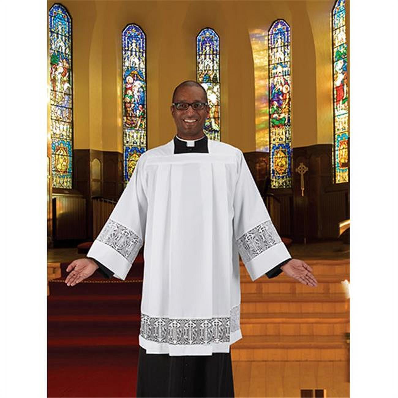 RJ Toomey TS419 Latin Cross and IHS Lace Surplice-Medium - Walmart.com