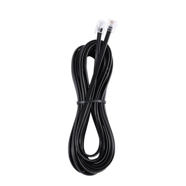 RJ11 6P4C Telephone Cable Cord ADSL Modem 5 Meters - Walmart Business ...