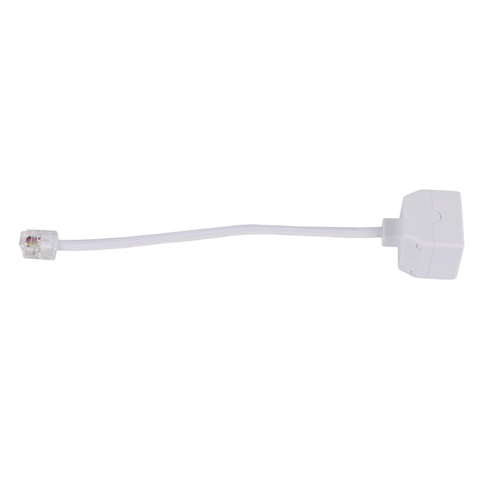 RJ11 6P4C phone splitter 1 male 2 female - white - Walmart.com