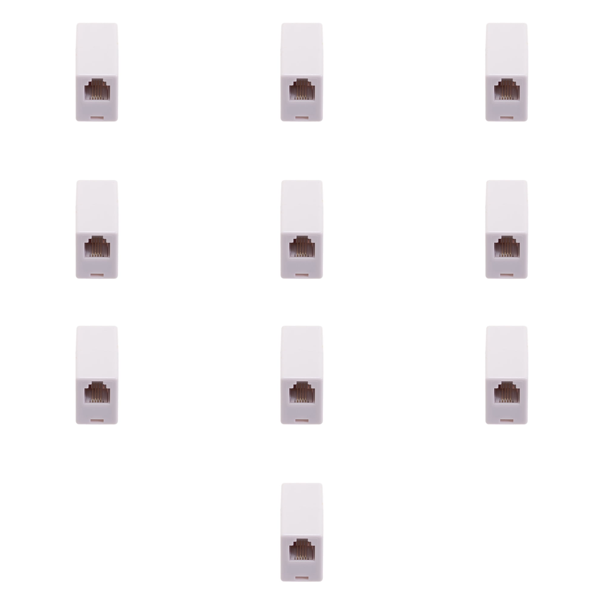 RJ11 Female Inline Coupler Adapter - 6P4C - Straight Pinout for ...