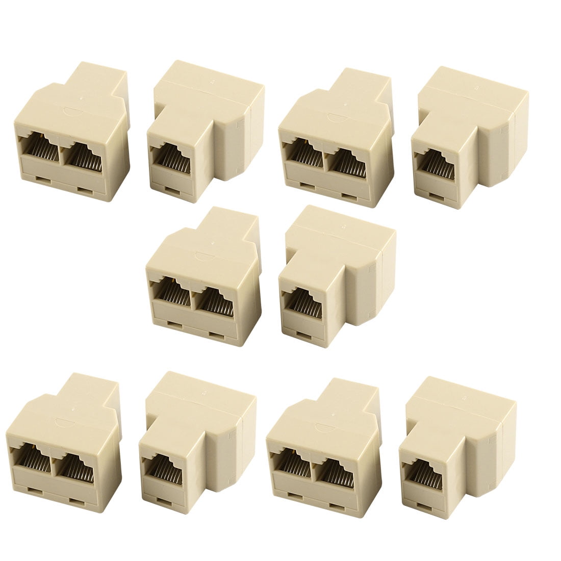 RJ11 Female to 2 Female Telephone Extension Cable Adapter Jack Splitter ...