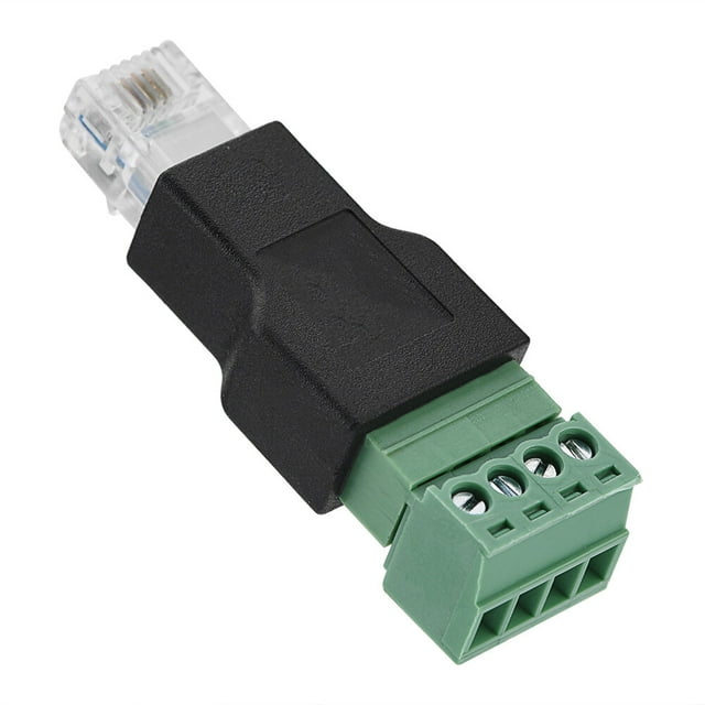 RJ11 Male to 4 Pins Screw Terminal Block Adapter for Telephone Handset ...