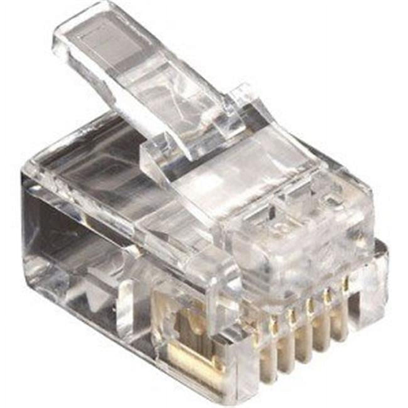 RJ11 Modular Plug Unshielded 6 Wire - Pack of 25 - Walmart.com