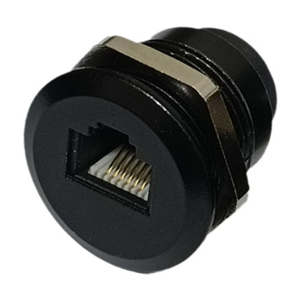 RJ12 6P6C Threaded Panel Jacks Zincs Alloys Housing For 6P4C 6P2C ...