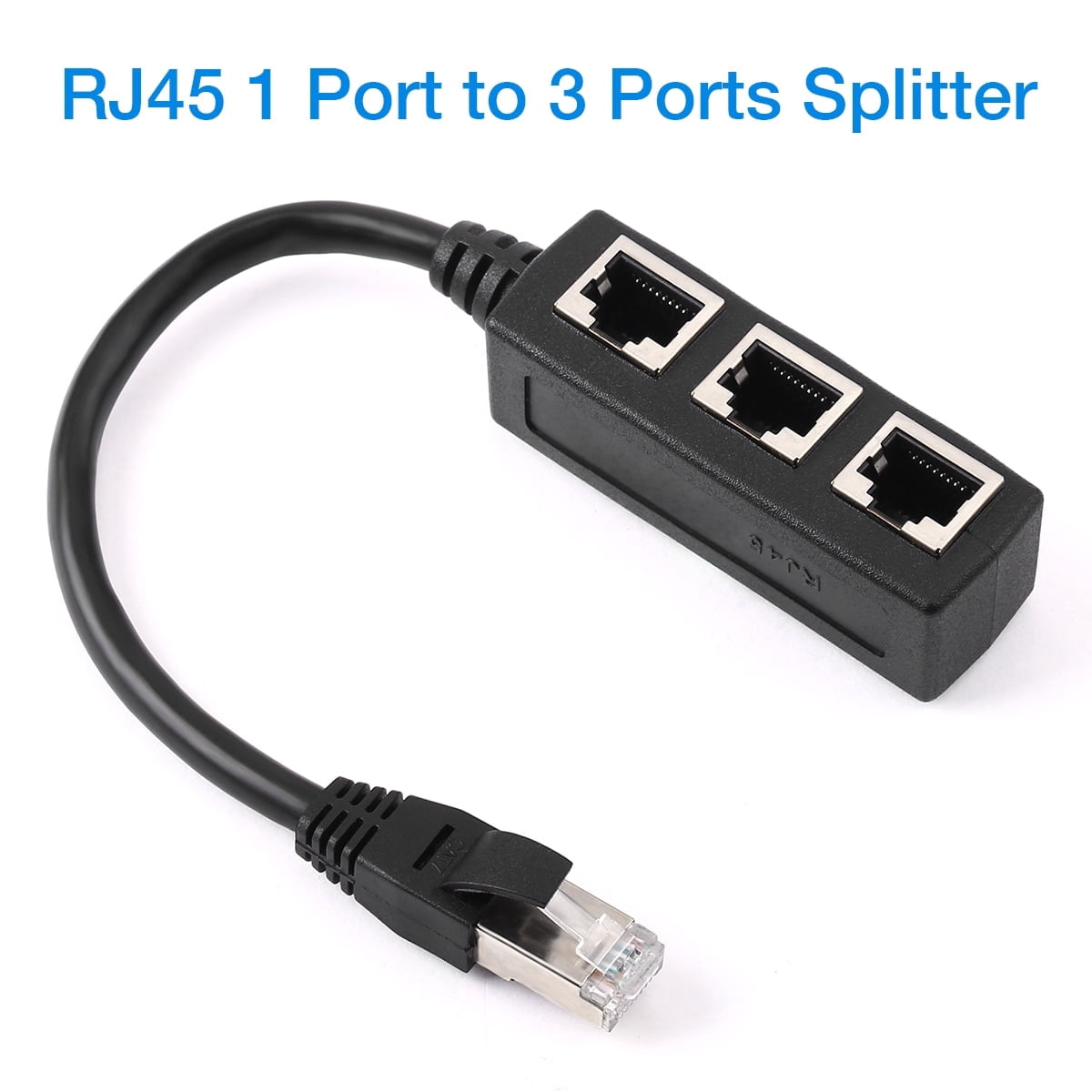 RJ45 1 to 3 Ports Splitter Socket Ethernet Network LAN Cable Extend ...