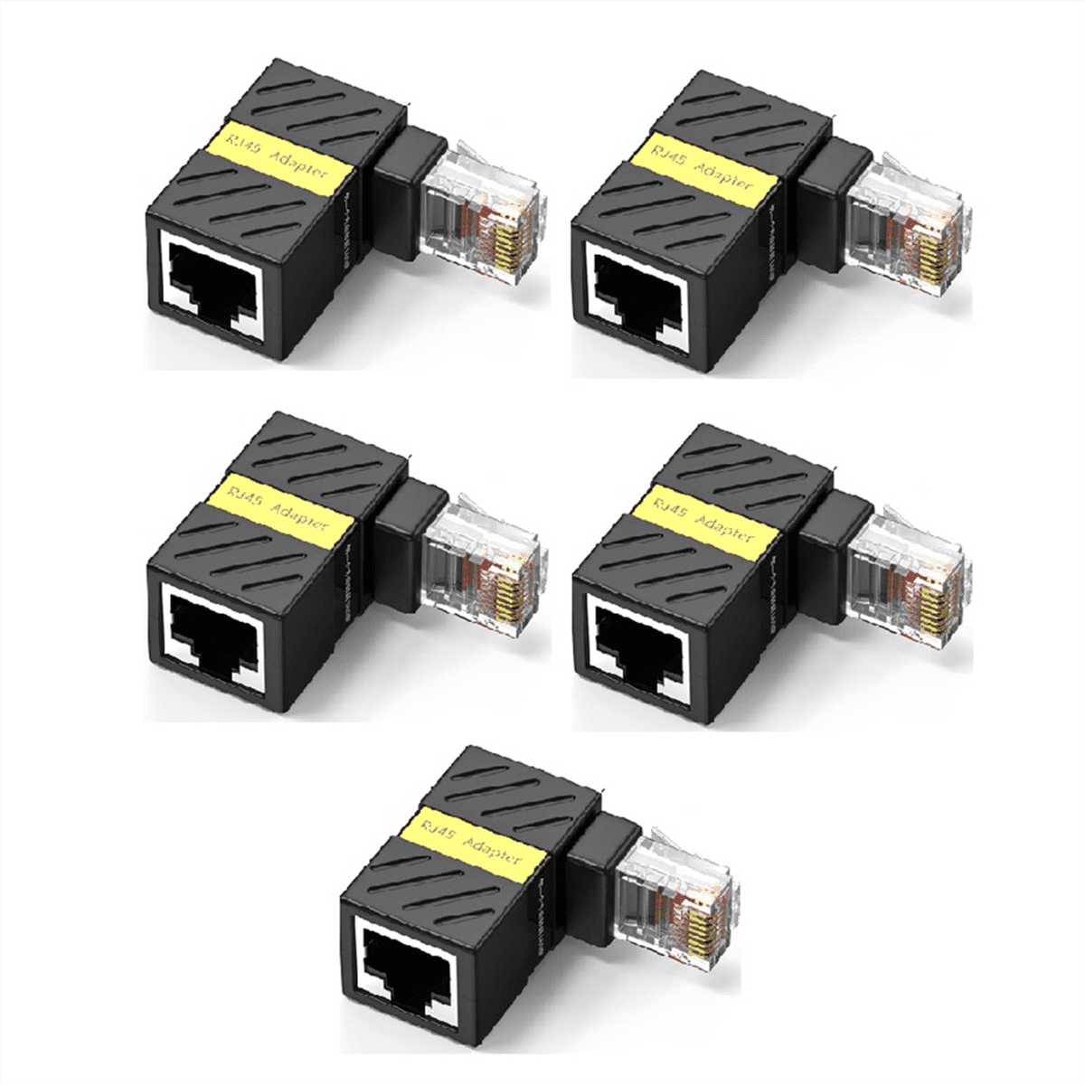 RJ45 360° Rotatable Network Plug 90 Degrees Right Angle Elbow Gigabit ...