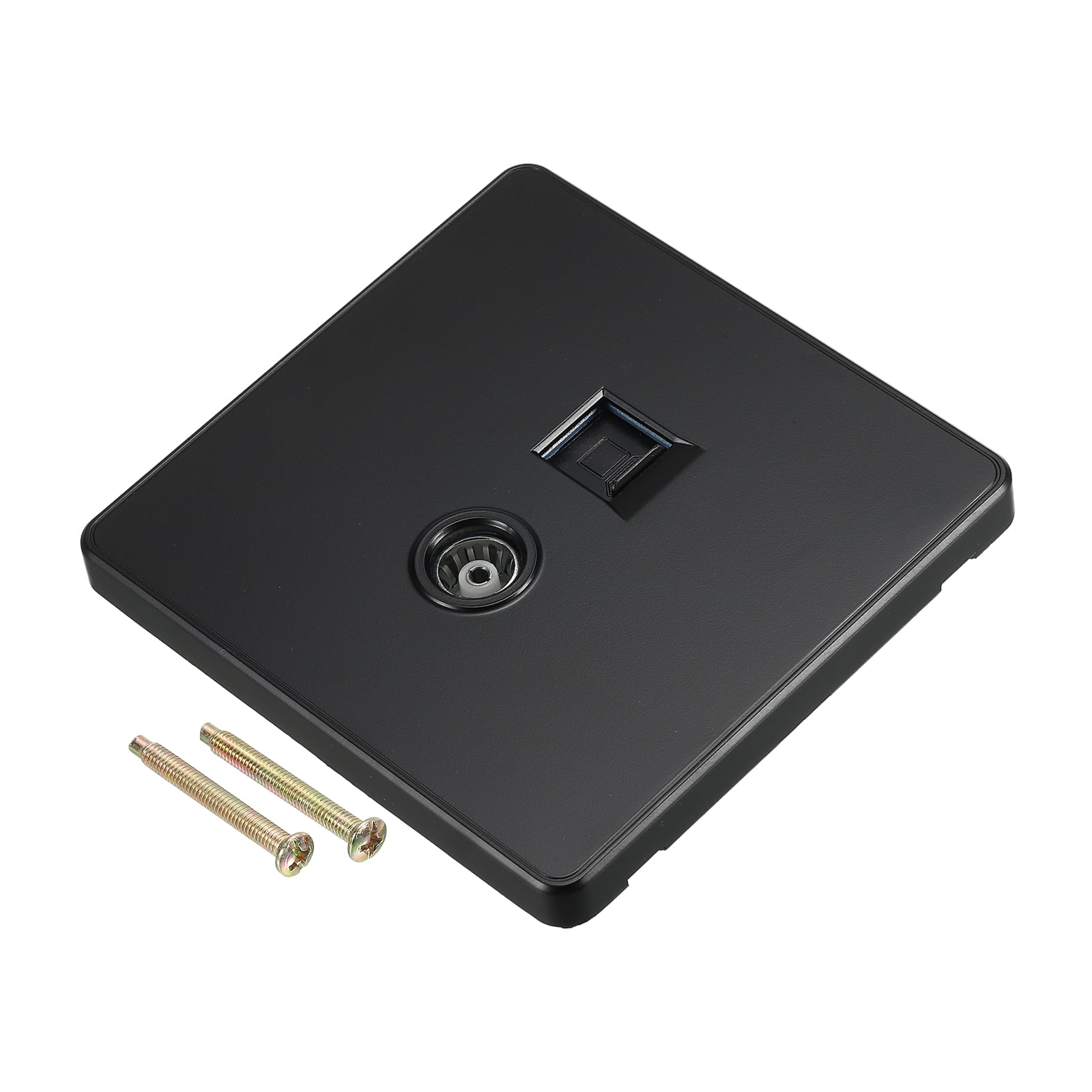 RJ45 CAT6 Socket TV Wall Plate Outlet Black for Home Office - Walmart.com